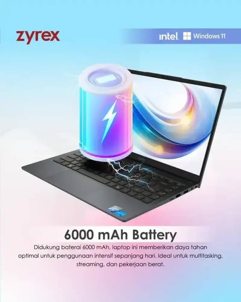 Promo Zyrex L-book Notebook Laptop - Light Grey ( Celeron N4020 / 8gb ...