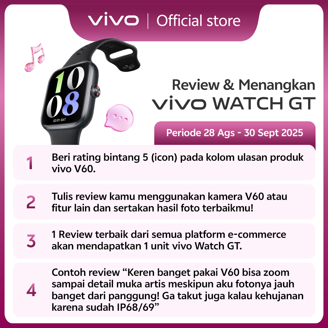 Jual [new Launch] vivo V60 5g 10x Zoom Telephoto, Zeiss Multifocal Potrait, Snapdragon 7 Gen 4 ...
