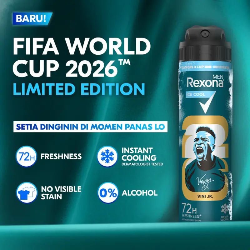 Promo Buy 2 - Rexona Men Limited Edition Fifa Antiperspirant Aerosol ...