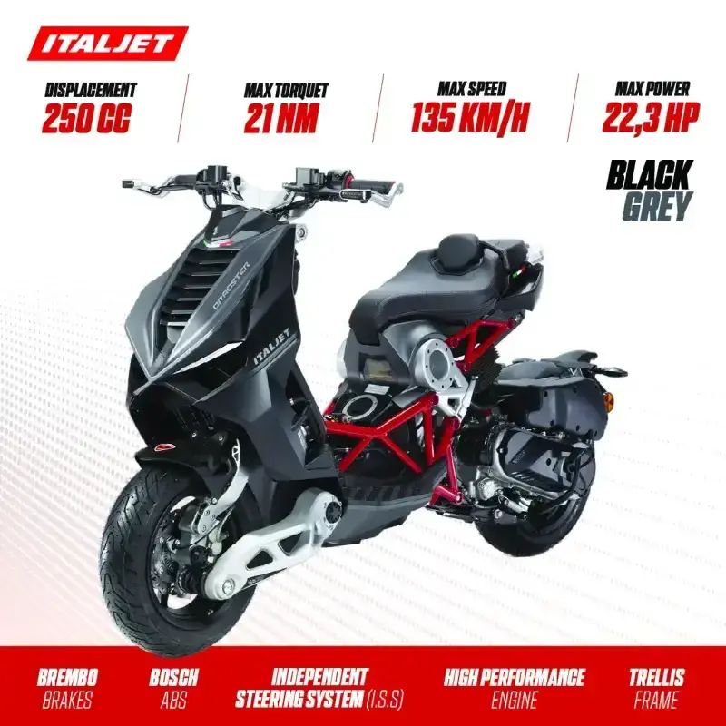 Jual Italjet Dragster Black Red 250cc | Limited Edition Performance Di ...