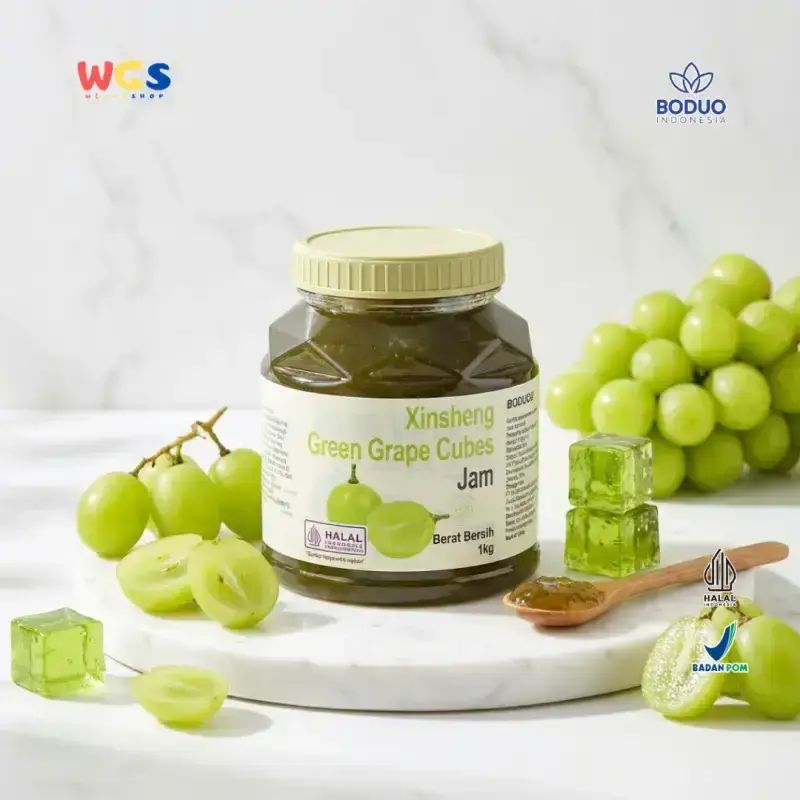 Jual Boduo Green Grape Cubes Jam 1kg - Selai Anggur Hijau Dengan Cube ...