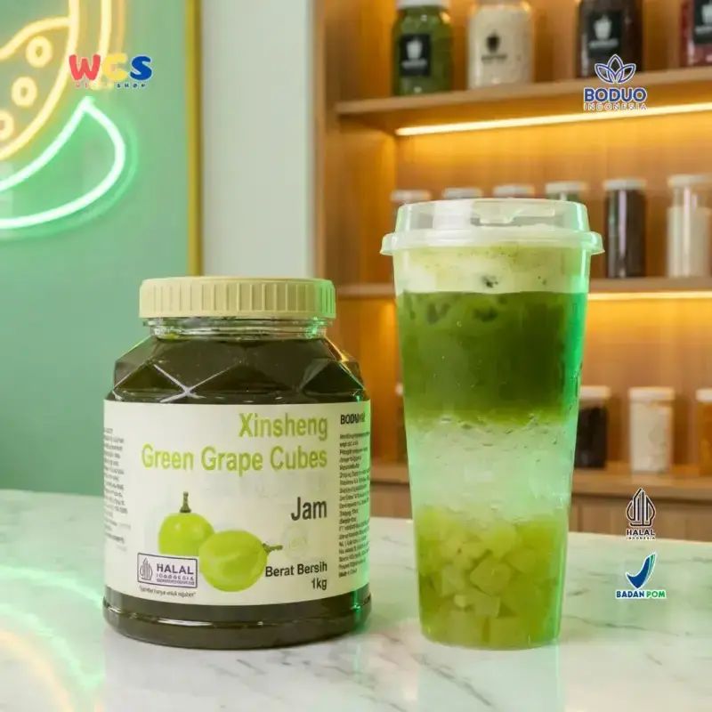 Jual Boduo Green Grape Cubes Jam 1kg - Selai Anggur Hijau Dengan Cube ...