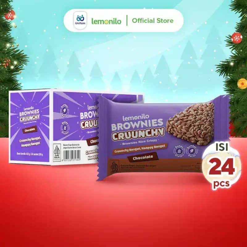 Promo [karton] Lemonilo Brownies Crunchy Coklat - Snack Lemonilo ...