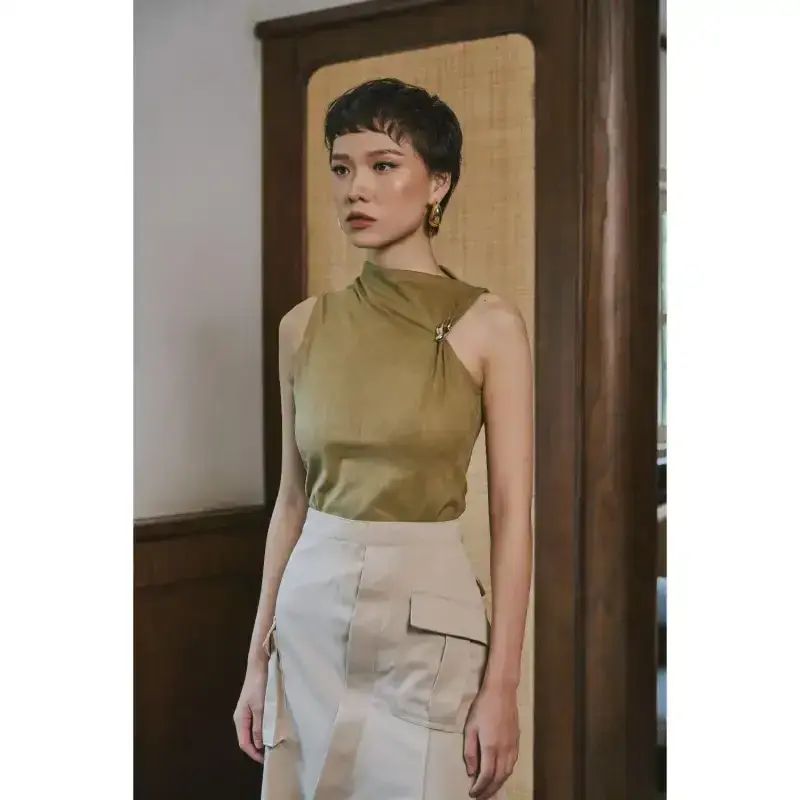 Jual Anain - Elara Suede Top Khaki Di Seller Anain Flagship Store ...