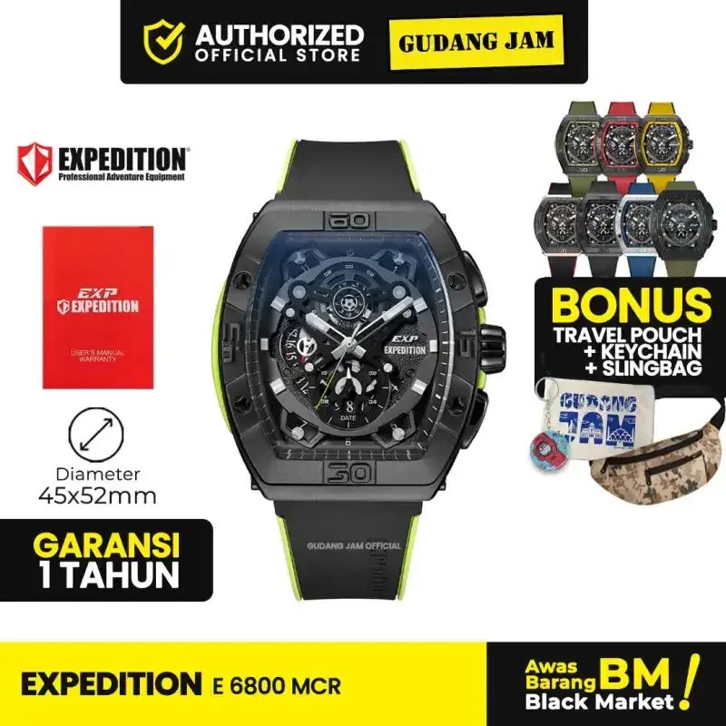 Promo Jam Tangan Pria Analog Expedition E 6800 Mcr Rubber Strap Series ...