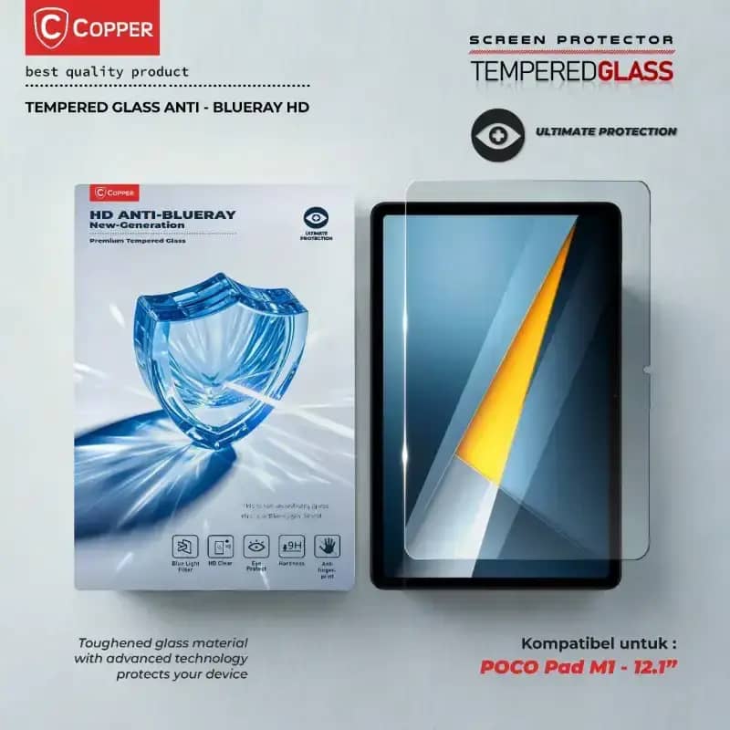 Promo Copper Tempered Glass Hd Anti Blueray Untuk Xiaomi Redmi Pad 2 ...