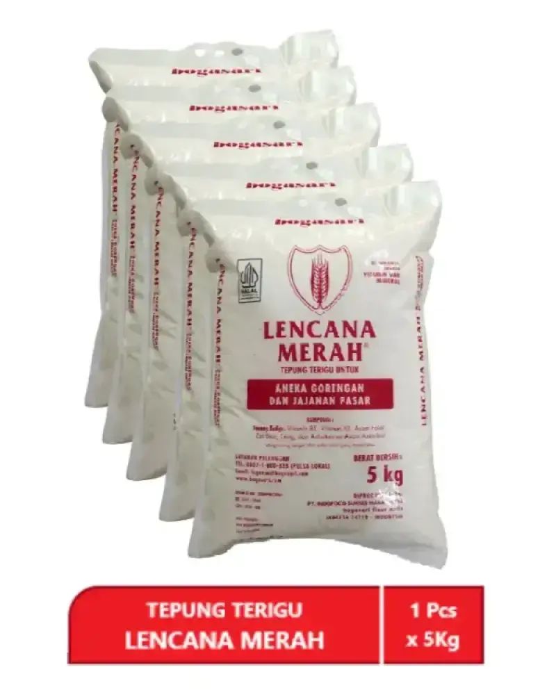 Jual Tepung Terigu Lencana Merah 5 Kg Di Seller Sembako Manuel - Pondok ...