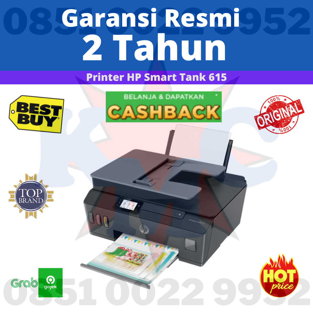 Promo Hp Smart Ink Tank 615 Wireless All-in-one Printer Diskon 3% Di ...