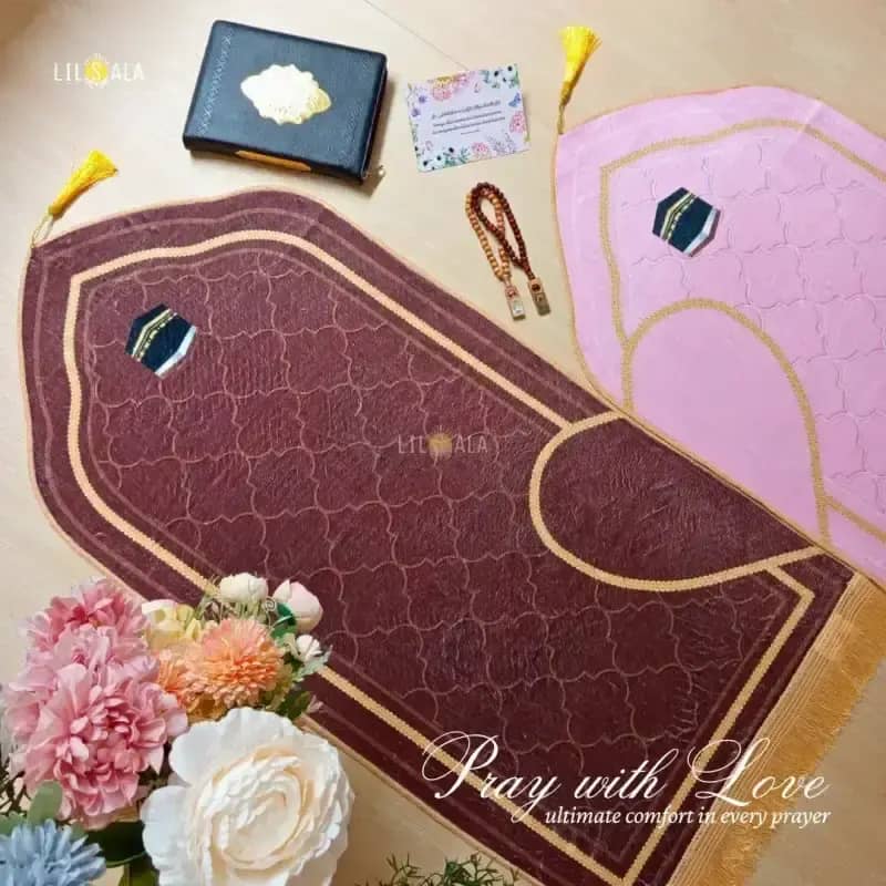Promo Sajadah Couple Lembaran Rafa Love Velvet – Motif Kabah & Love ...