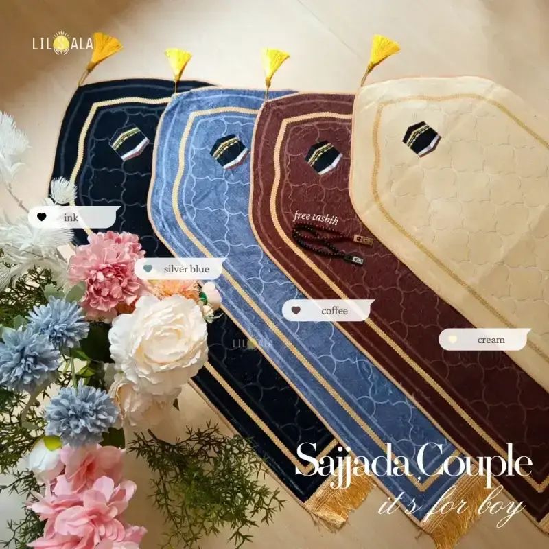 Promo Sajadah Couple Lembaran Rafa Love Velvet – Motif Kabah & Love ...