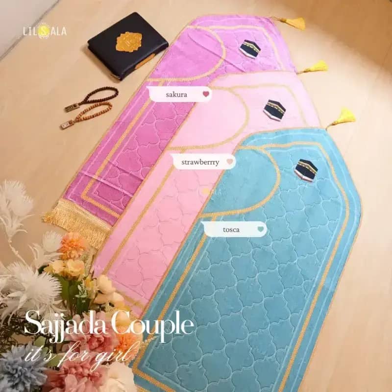 Promo Sajadah Couple Lembaran Rafa Love Velvet – Motif Kabah & Love ...