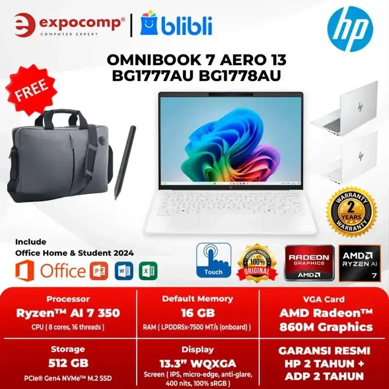 Jual Hewlett Packard Hp Omnibook 7 Aero 13-bg1777au 13-bg1778au Amd ...
