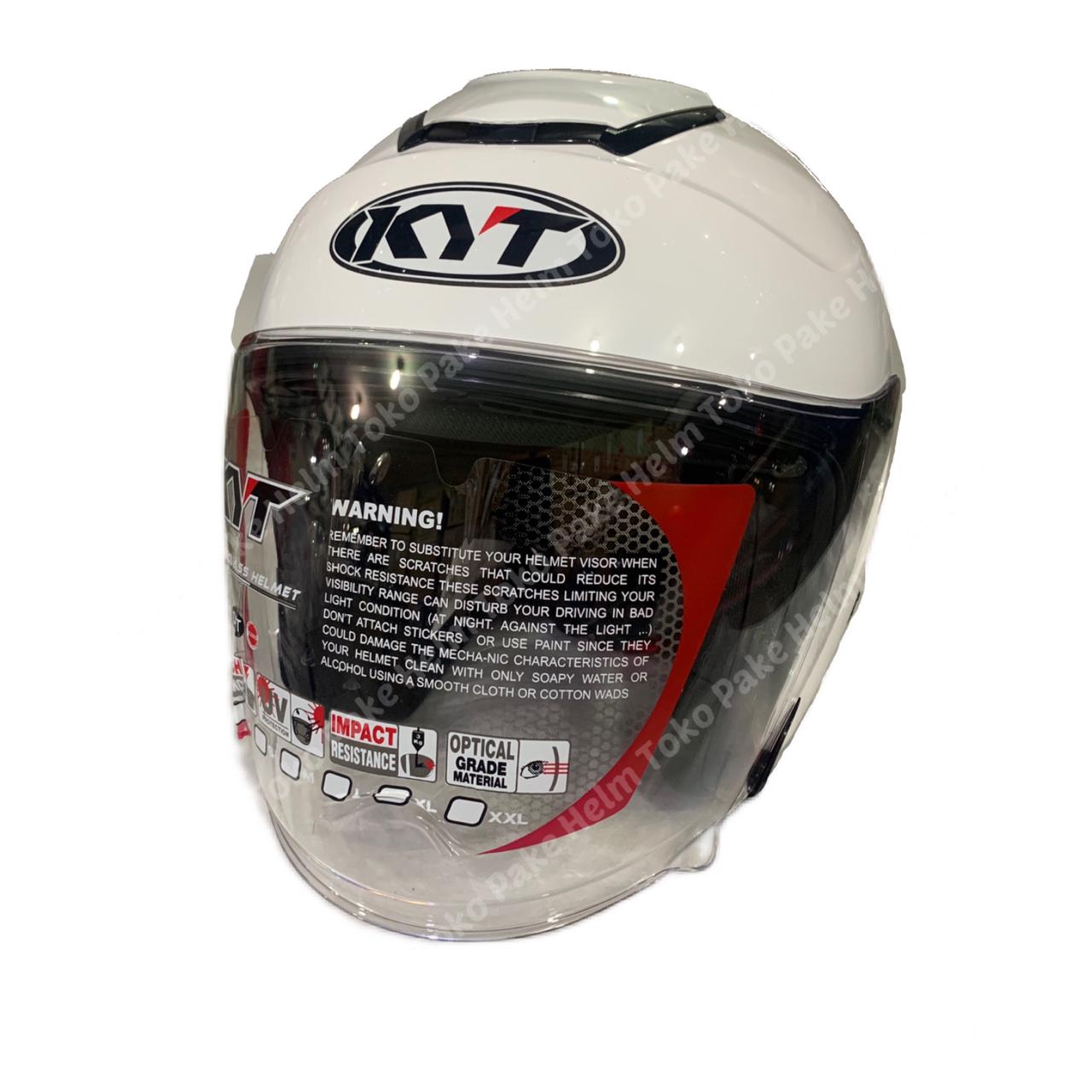 Promo Helm Kyt Kyoto Putih Helm Kyt Half Face Diskon 18% Di Seller Pake ...