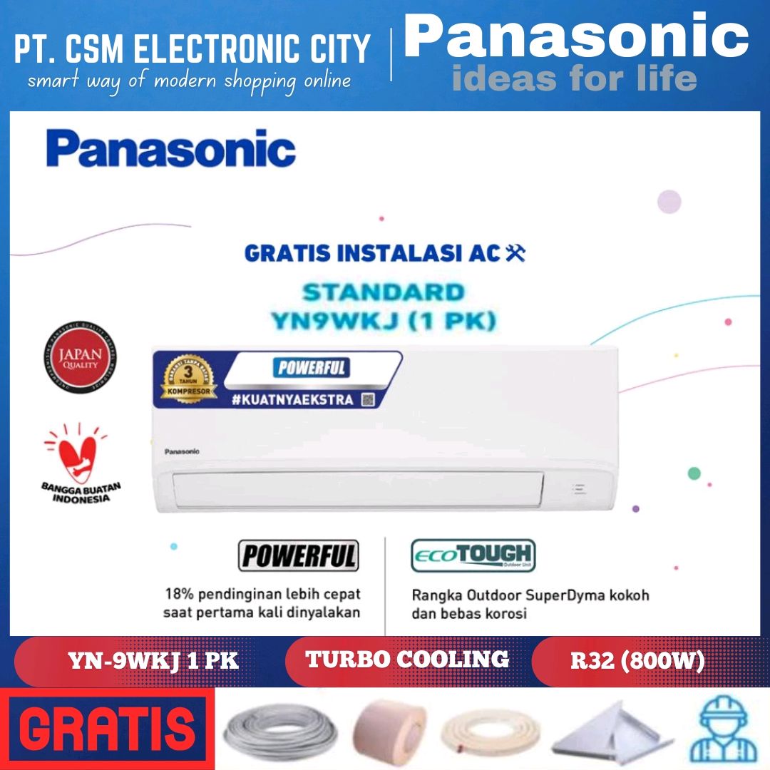 Jual Ac Panasonic 1 Pk Cs/cu-yn9wkj [1 Pk] Turbo Cooling R32 [garansi Resmi] Di Seller Csm ...