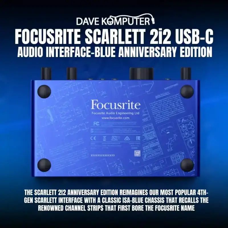 Jual Focusrite Scarlett 2i2 USB-C Audio Interface - Blue Anniversary ...
