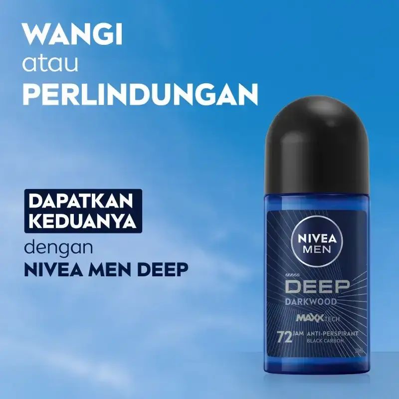 Jual NIVEA Men Deep Deodorant Roll On 50ml - Deodorant Pria Anti ...