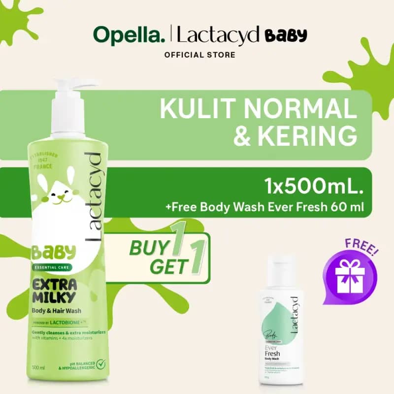 Promo Buy 1 Lactacyd Extra Milky 500ml Get 1 Body Wash Ever Fresh 60ml ...