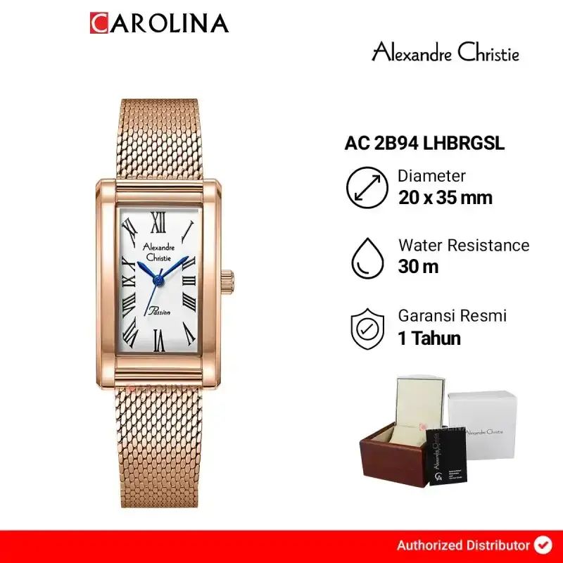 Promo Jam Tangan Wanita Alexandre Christie Ac 2b94 Lhbrgsl White Dial ...