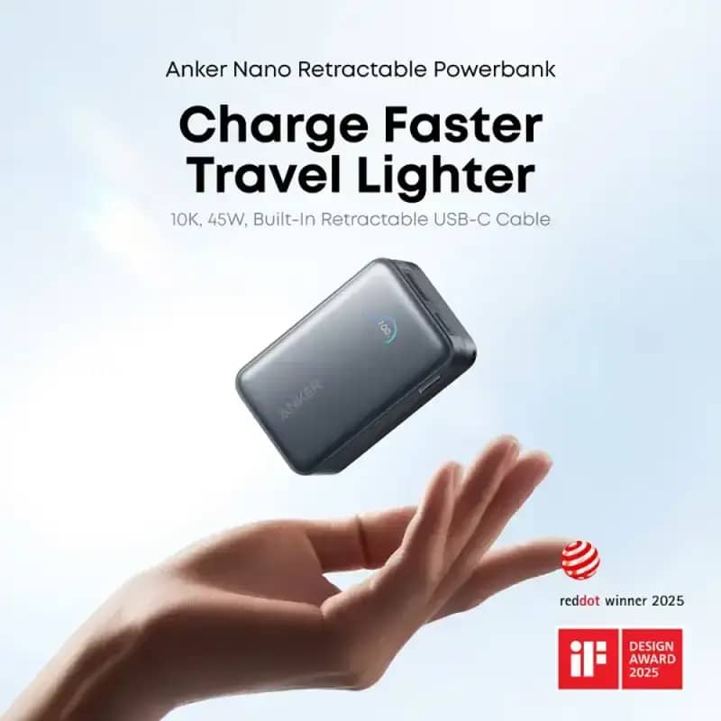 Promo Anker Nano Portable Power Bank Intelligent Display 10,000mah 3 ...