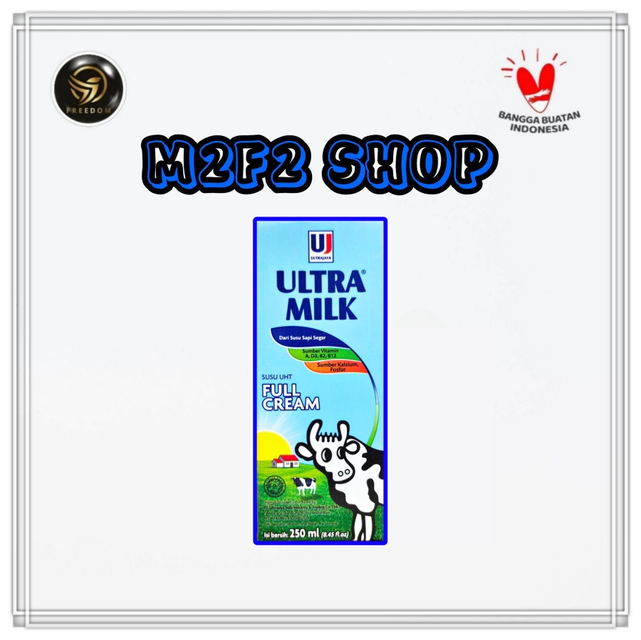 Jual Susu Ultra Milk Rasa Full Cream Kotak Uht | Plain - 250 Ml (kemasan Karton) Di Seller M2f2 ...