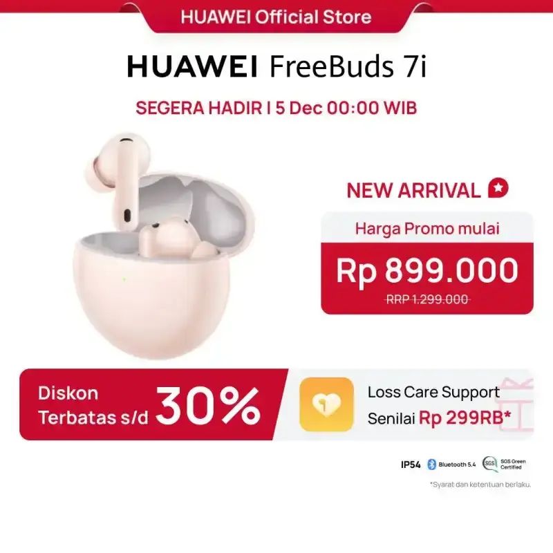 Jual HUAWEI Freebuds 7i Tws | Intelligent Dynamic Anc 4.0 | Spatial ...