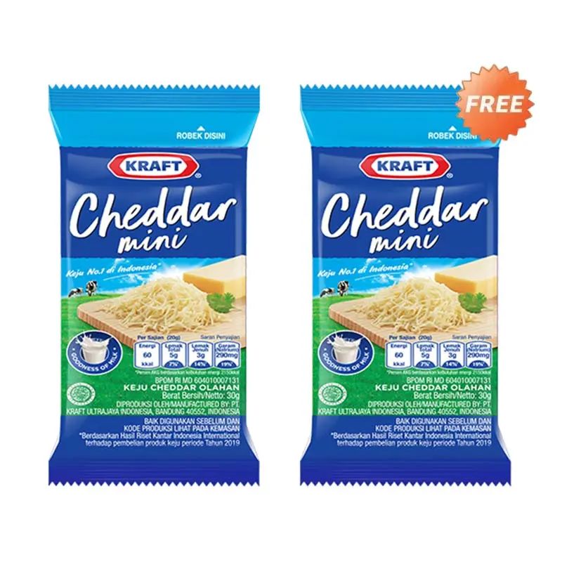 Jual Buy 1 Get 1 Free - Kraft Processed Cheddar Cheese With Vitamin D ...