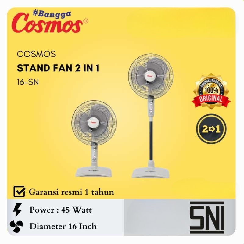 Jual COSMOS STAND FAN 2 IN 1 DESK FAN 16SN 16 SN KIPAS ANGIN 16 di ...