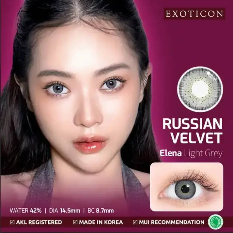 Promo Softlens Russian Velvet Dia. 14.50mm By X2 Normal Dan Minus -0.50 ...