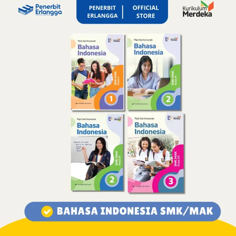 Jual [erlangga Official] Bahasa Indonesia Smk/mak Kelas 10 11 12 Kurikulum Merdeka - Kelas 3 Di ...