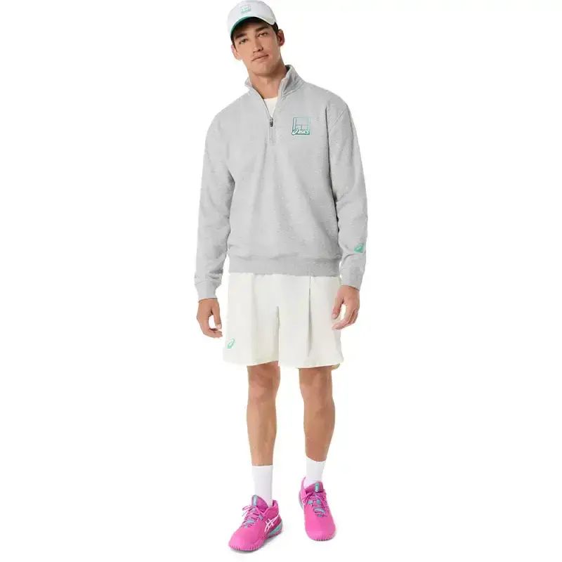 Jual Asics Men Court Core Graphic Half Zip Sweatshirt-2041a384.020 Di ...