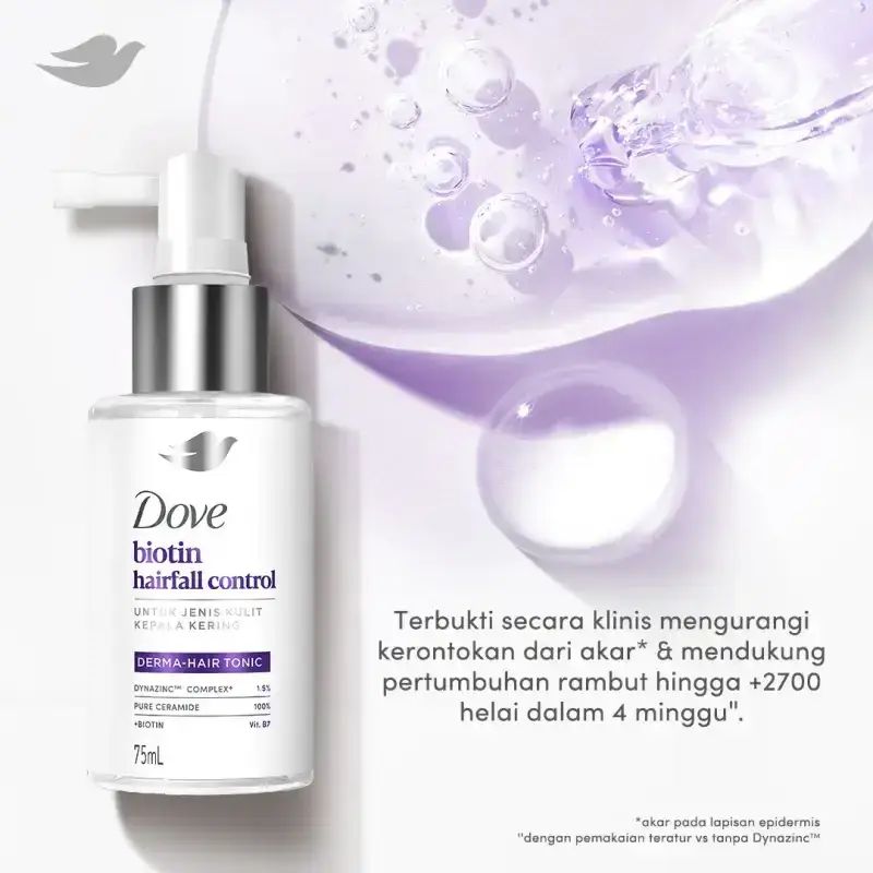 Promo Dove Hair Tonic Biotin Hairfall Control 75ml | Tonic Perawatan ...