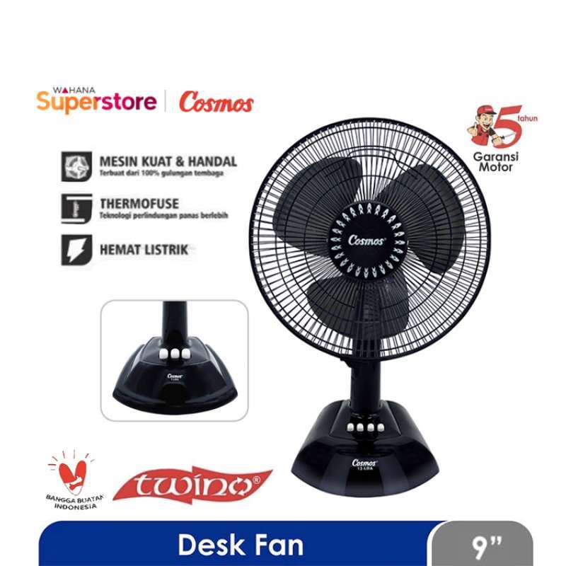 Jual COSMOS 9 LDA TWINO 2 IN 1 / KIPAS ANGIN 9 INCH / DESK & WALL FAN ...