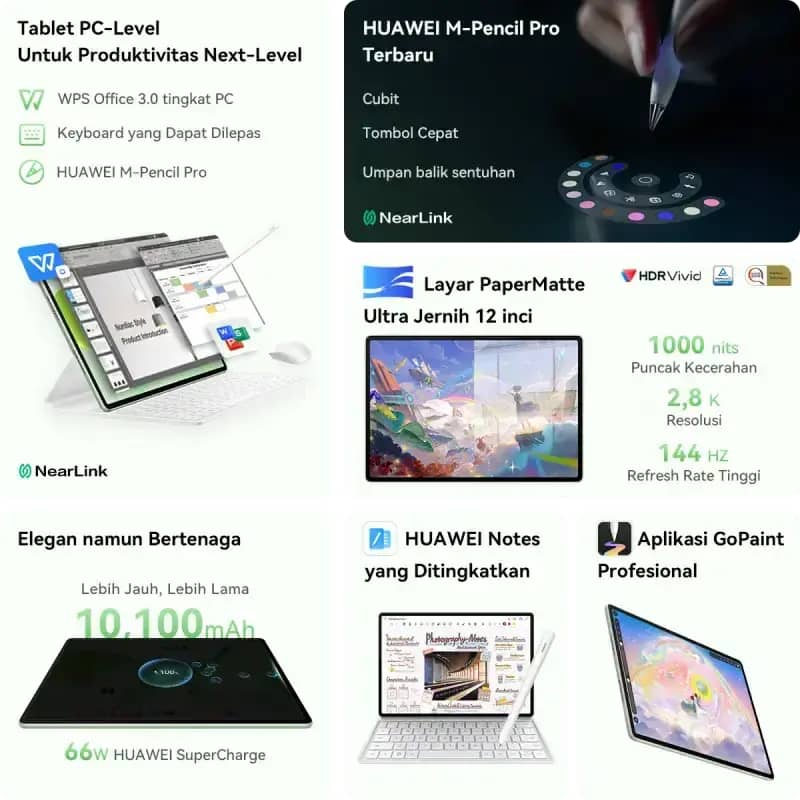Promo 【last Call | Voucher S/d 1,1jt】huawei Matepad 12 X 2026 Tablet L ...