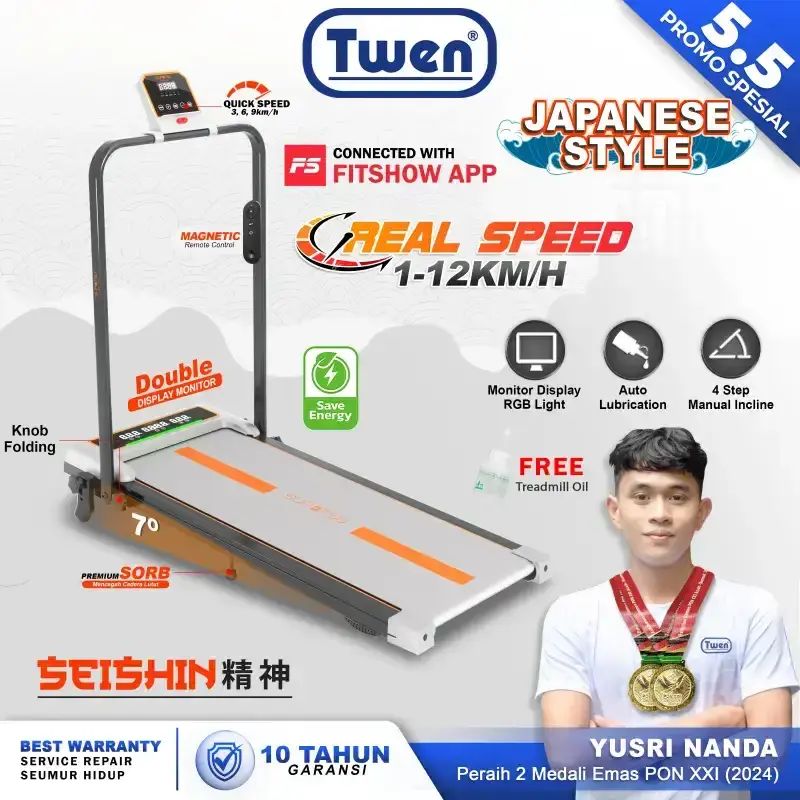 Promo Supotsu Seishin Treadmill Listrik Treadmill Portable Treadmill ...