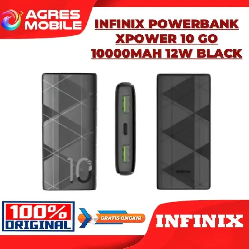 Promo Infinix Powerbank Xpower 10 Go 10000mah 12W Black- Garansi Resmi ...