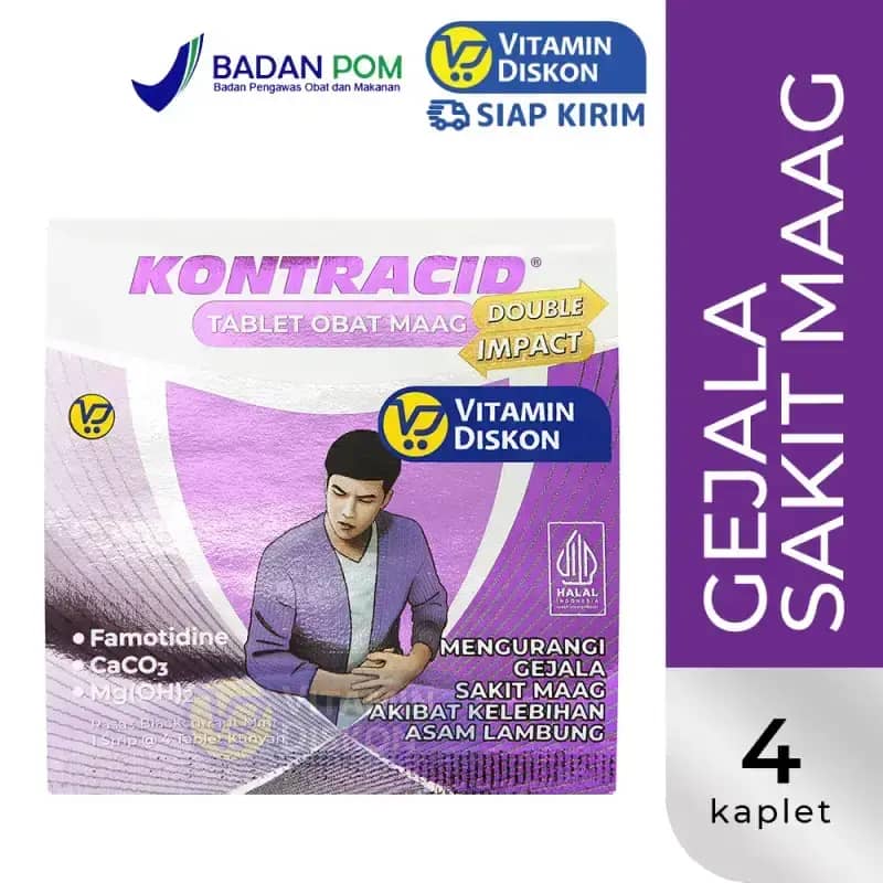 Promo Kontracid 1 Strip 4 Tablet | Obat Maag, Gerd, Asam Lambung, Mual ...