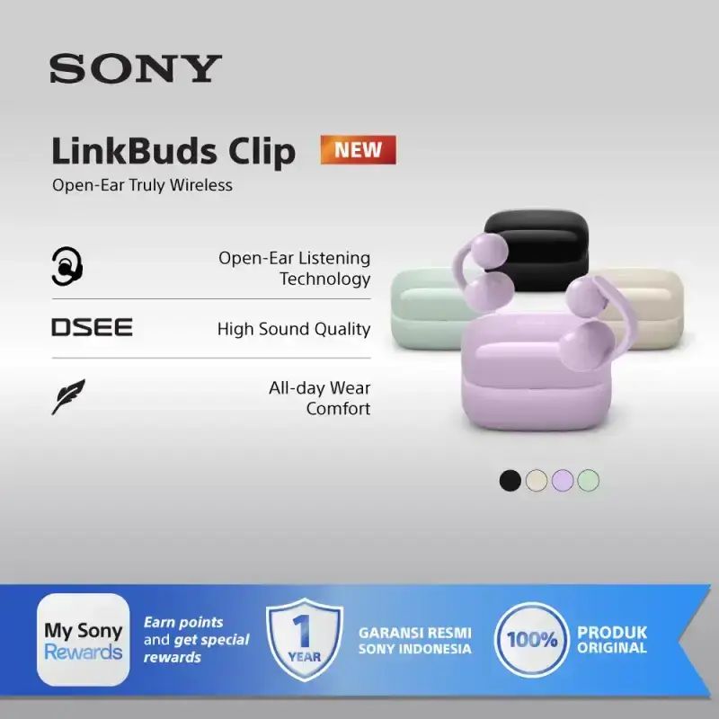 Promo Sony Linkbuds Clip Open-ear Truly Wireless Diskon 6% Di Seller ...