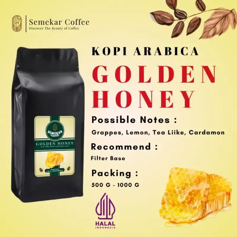 Promo Semekar Coffee - Biji Bubuk Kopi Arabika Gayo Golden Honey ...