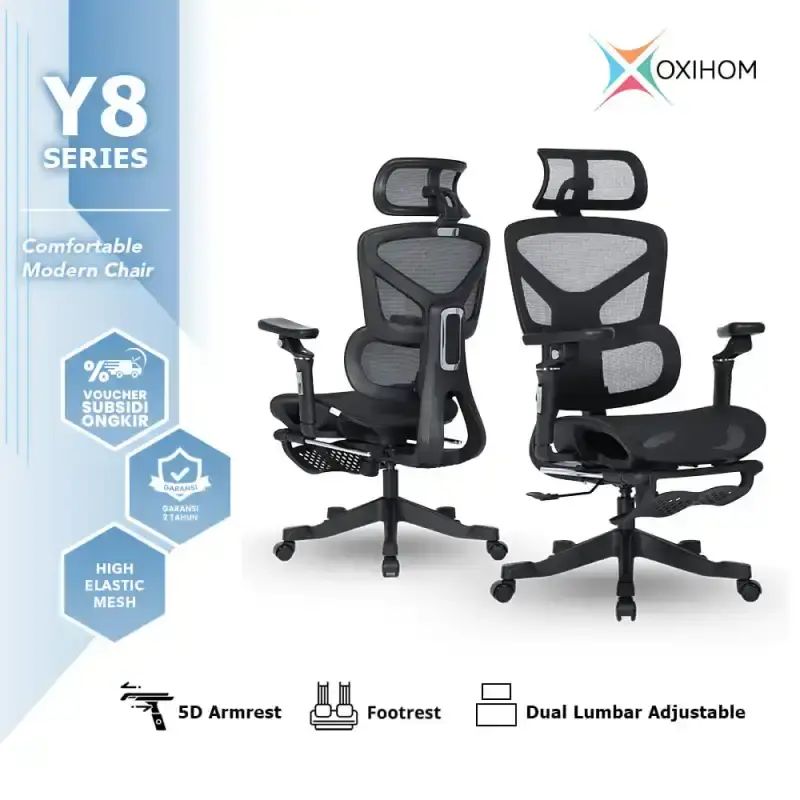 Promo Oxihom Y8 Kursi Mesh Kursi Kantor Kursi Kerja Kursi Gaming Kursi ...