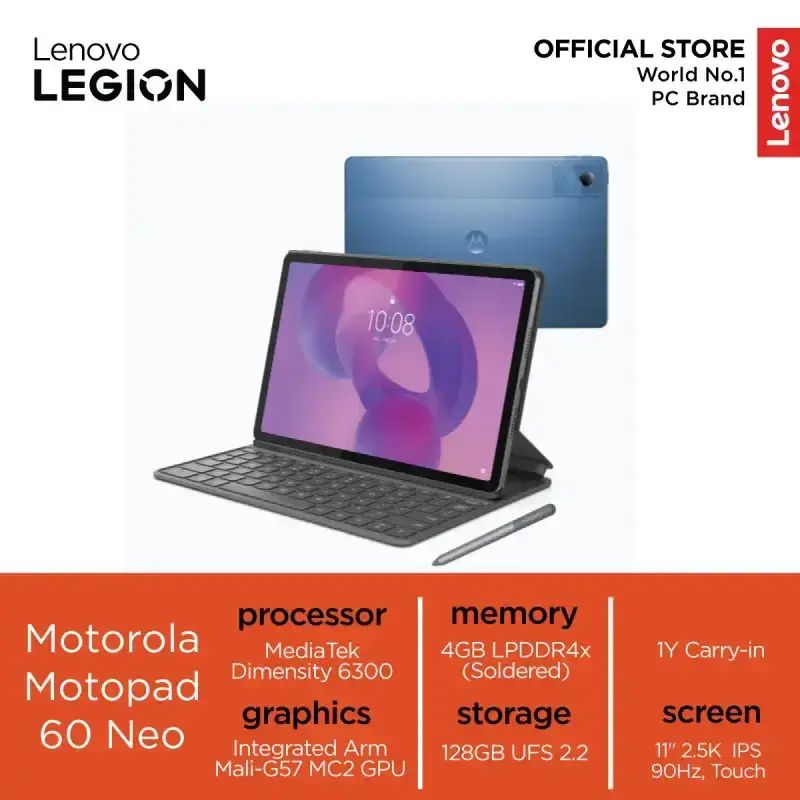 Jual Motopad 60 Neo - 4gb/128gb Dimensity 6300 11 Inch - 2.5k - 500nits ...