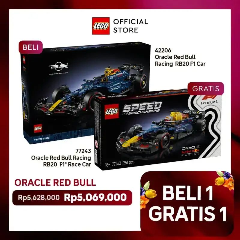 Jual Beli 1 Gratis 1 - LEGO Technic 42206 Oracle Red Bull Racing Rb20 ...