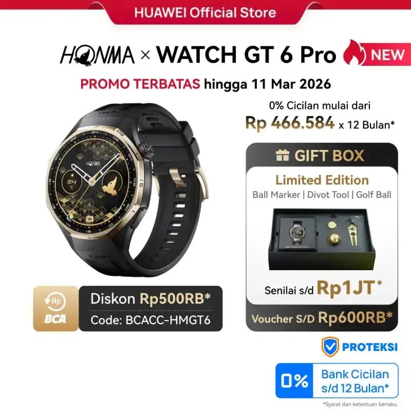 Promo 【new | Voucher S/d 600rb】honma X HUAWEI Watch Gt 6 Pro Smartwatch ...