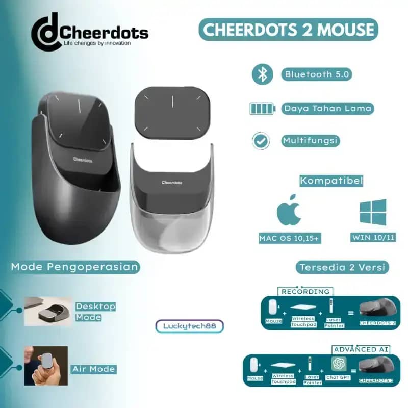 Promo Cheerdots 2 Pro | Air Mouse All In One | Mouse Touchpad | Ai ...