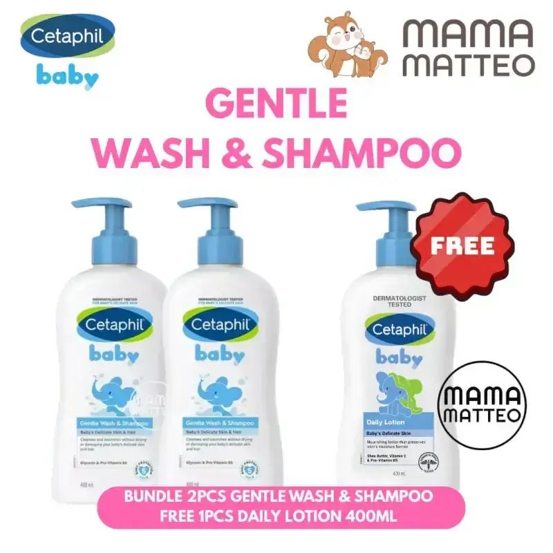 Jual [bundle] Beli 2 Cetaphil Gentle Wash And Shampoo 400ml Free Baby ...