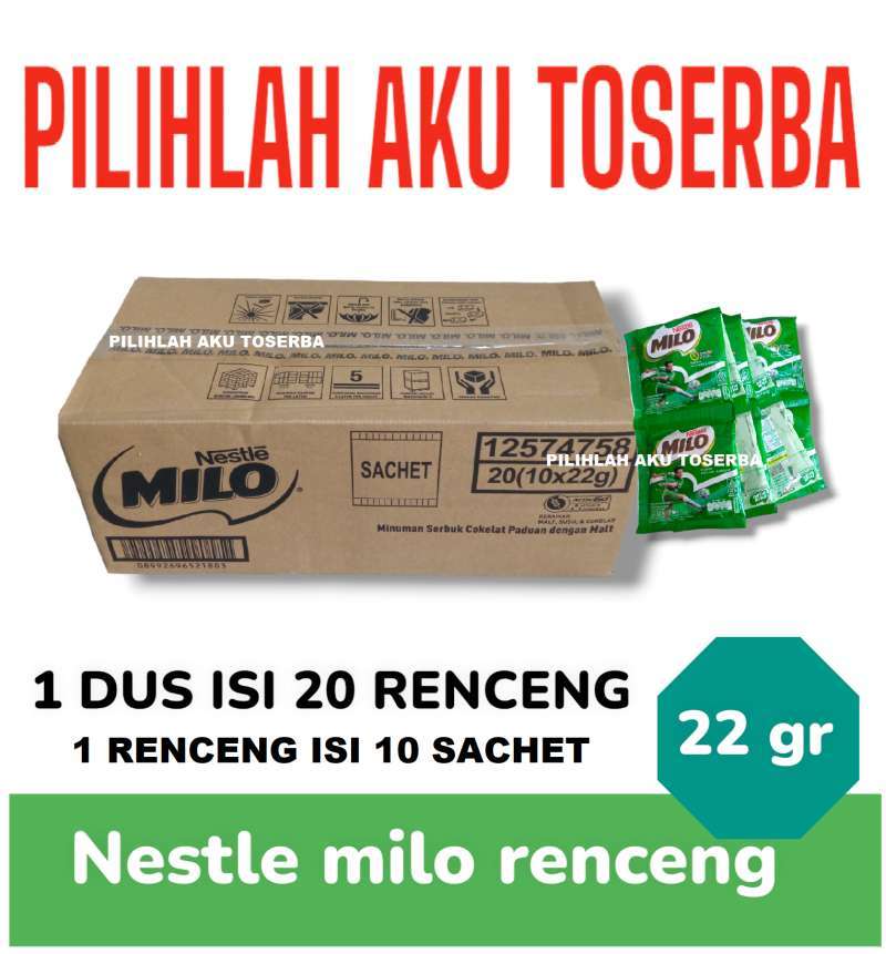 Promo Milo Renceng Activ-go Cokelat Malt 22 Gr X 10 Sachet ( Harga 1 ...