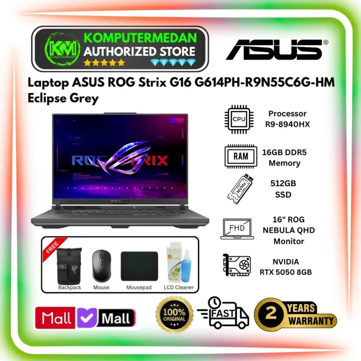 Laptop Asus Rog G16 G614 - 🔥 Harga & Spesifikasi Terbaru Juni 2026