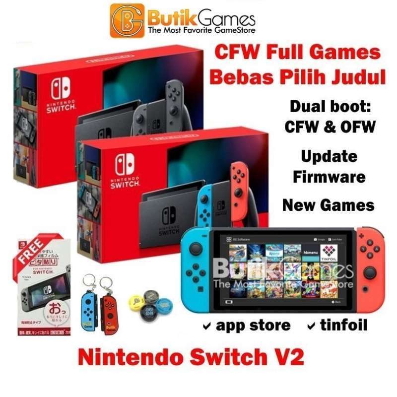 Promo Nintendo Switch V2 New Model Hac 001 01 Cfw Full Game Diskon 5% Di Seller Butikgames ...