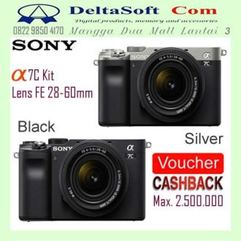 Promo Sony Alpha ILCE A7C A 7C Kit 28-60mm Mirrorless Digitall - Black ...
