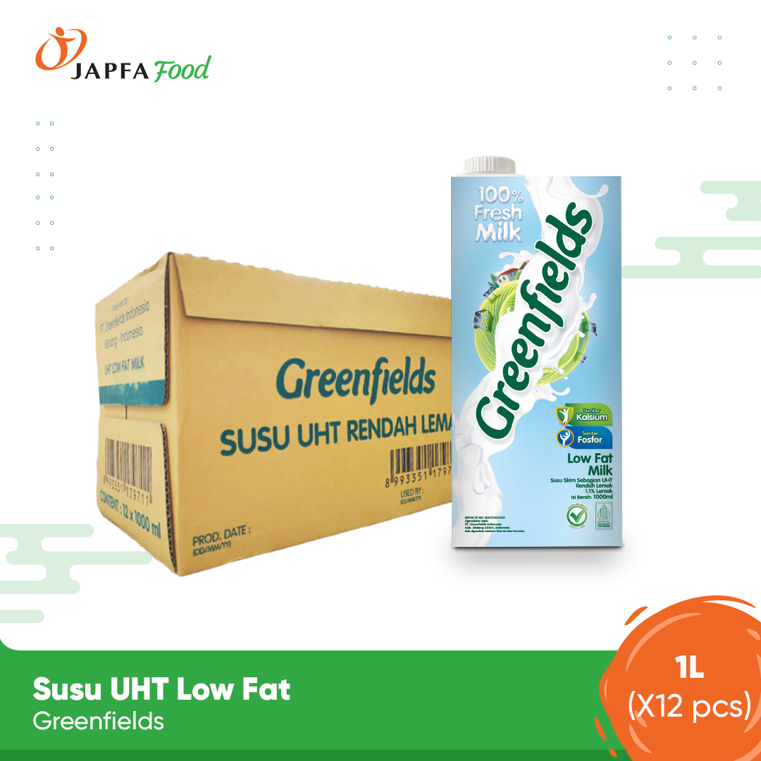 Promo Greenfields Susu UHT Low Fat / Susu Segar Rendah Lemak 1 L ...