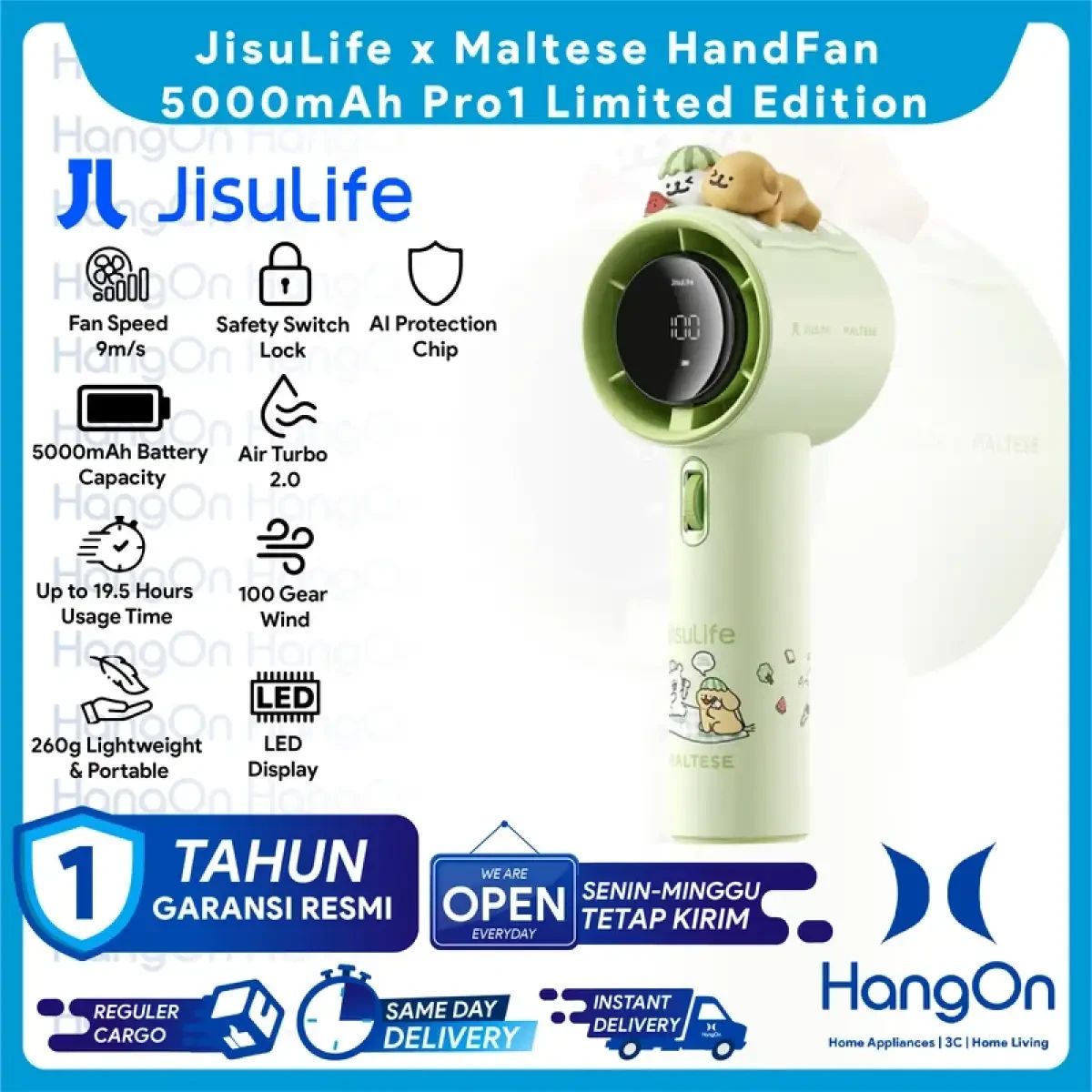 Promo Jisulife X Maltese Pro1 Limited Edition Handfan 5000mah Kipas ...
